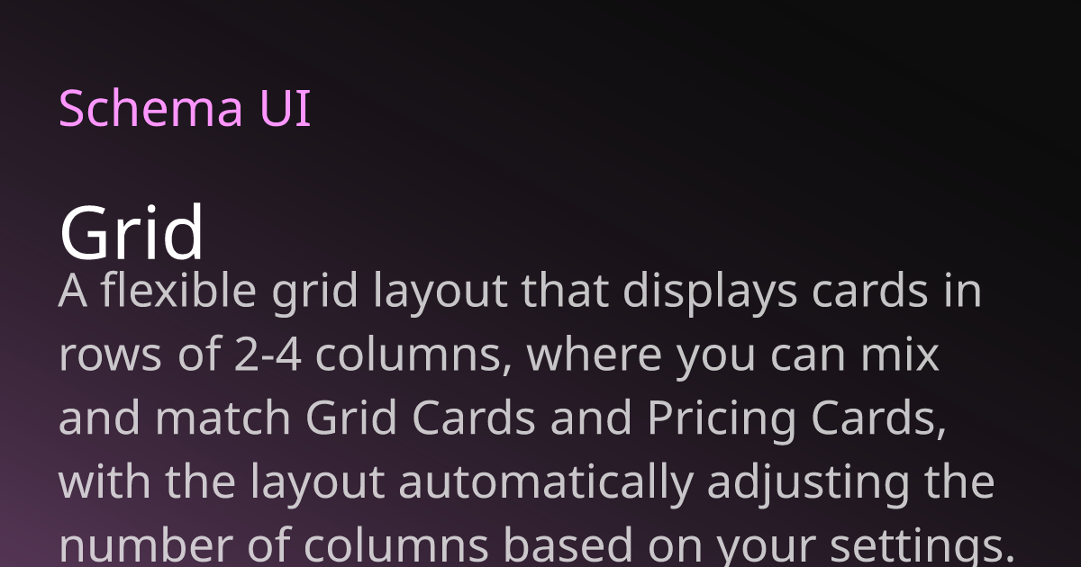 Grid | Schema UI
